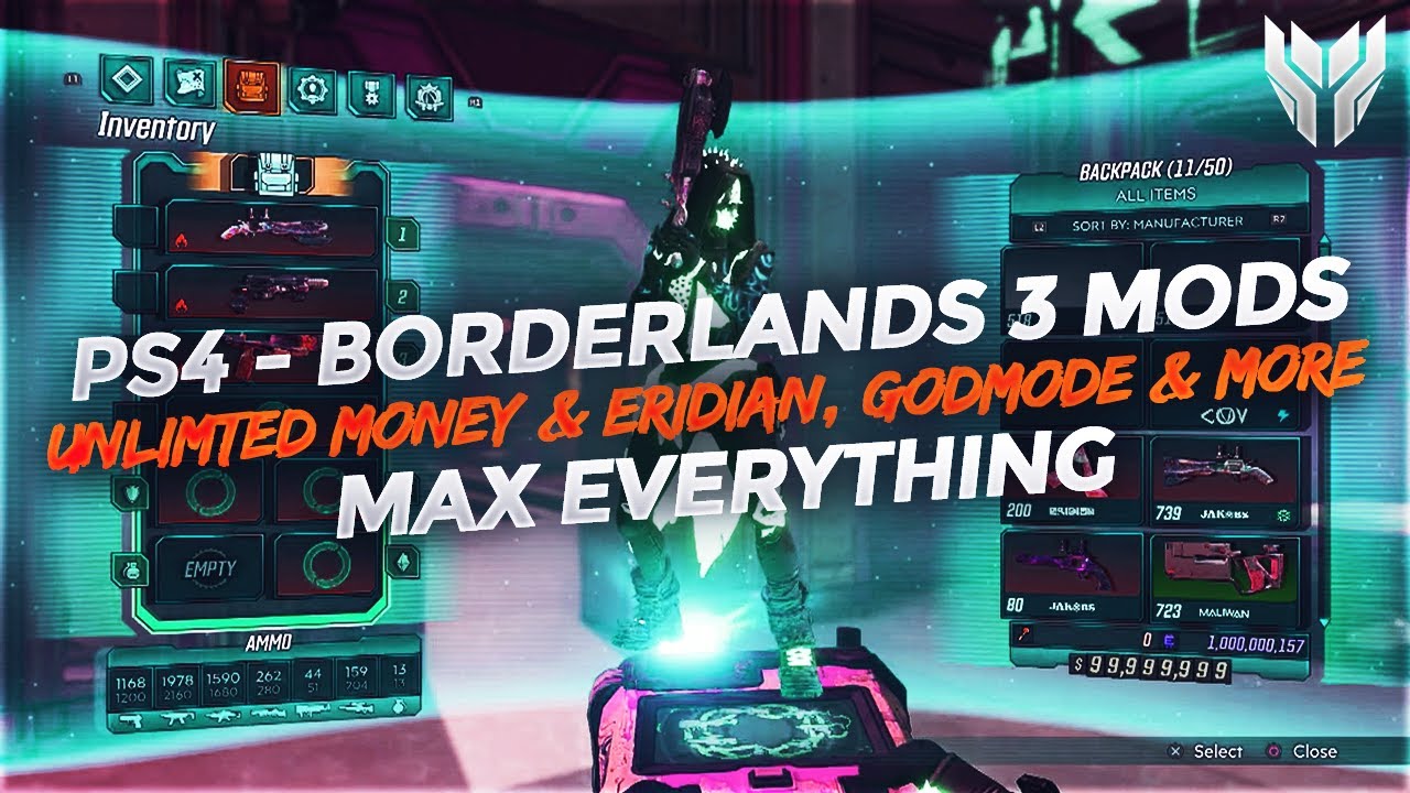 [PS4] BORDERLANDS 3 MODS (UNLIMITED MONEY & ERIDIAN, GODMODE, INFINITE ...