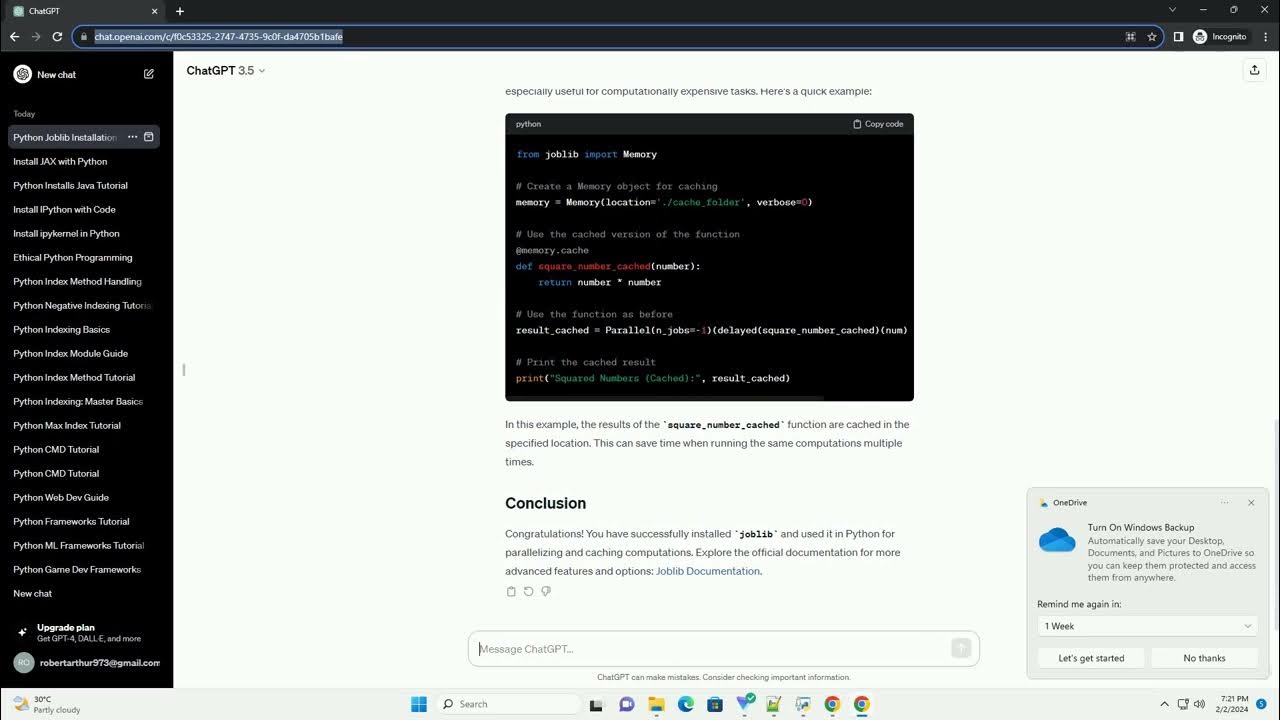 python install joblib - YouTube