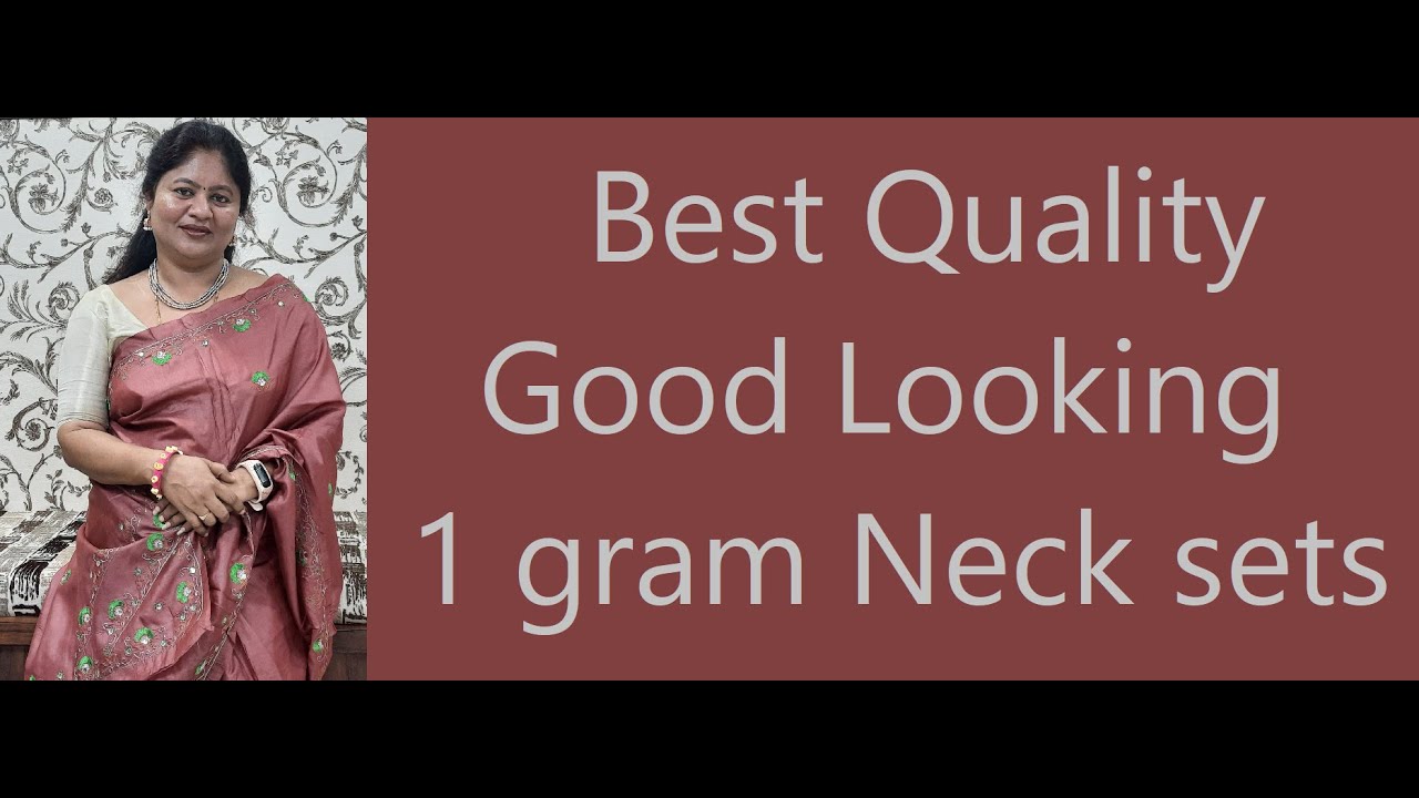 Best Quality Good Looking 1 gram Neck sets - YouTube