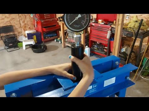 12 ton shop press Harbor freight/princess auto DIY assembly at home ...