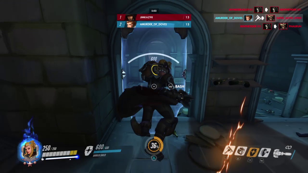 Overwatch: First Competitive Deathmatch Game (Brigitte) - PS4 - YouTube