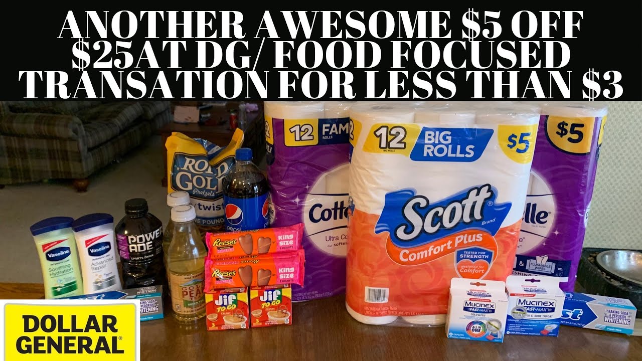$5 OFF $25 DOLLAR GENERAL/ PAPER PRODUCTS 😍😍 AND A FOOD FOCUSED ...
