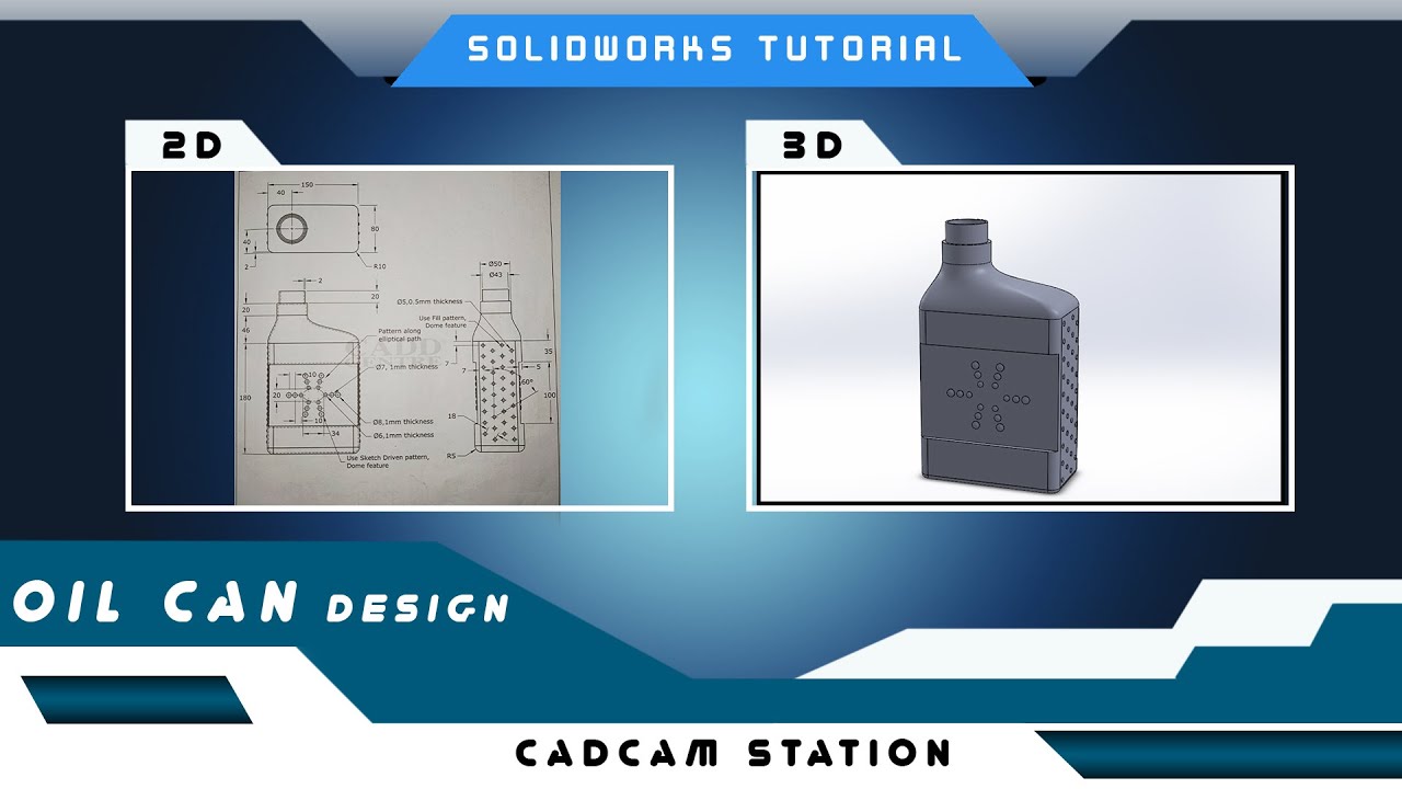 #Oil Can 3D Design | Solidworks Tutorial | Beginner Easy Tutorial - YouTube