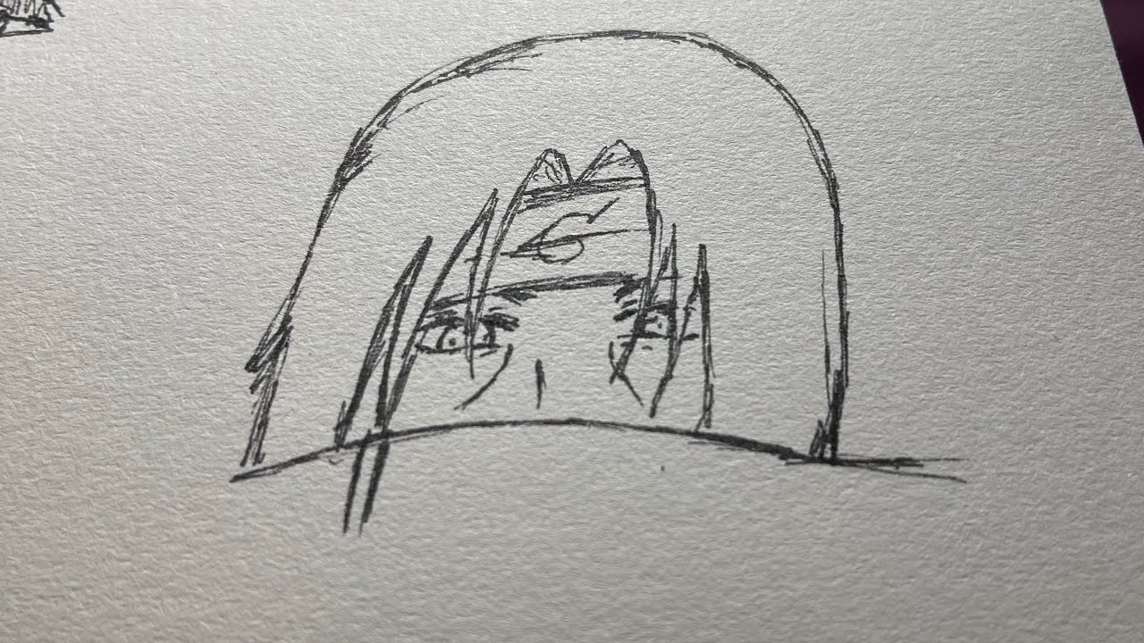 How to draw Itachi step by tape - Drawing Guide - YouTube