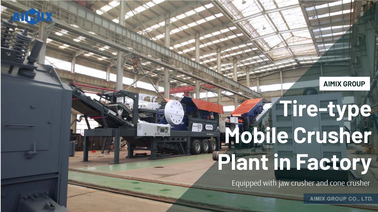 Tire Type Mobile Crushing Plant in Factory (Equipped with Jaw Crusher ...