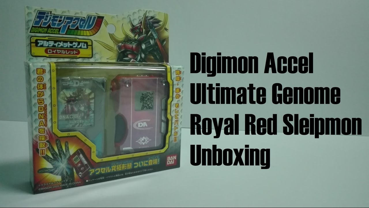Digimon Accel Ultimate Genome Royal Red Sleipmon Unboxing - YouTube