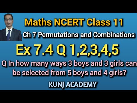 maths class 11 ch 7 permutation and combination introduction ex 7.4 q 1,2,3,4,5 - YouTube