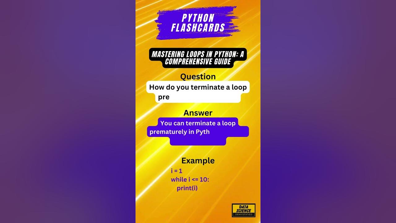 Mastering Loops In Python A Comprehensive Guide Loopsinpython Forloops Whileloops 