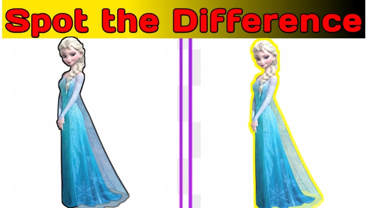 Find the Difference | Find the odd one out | Elsa & Anna Characters ...