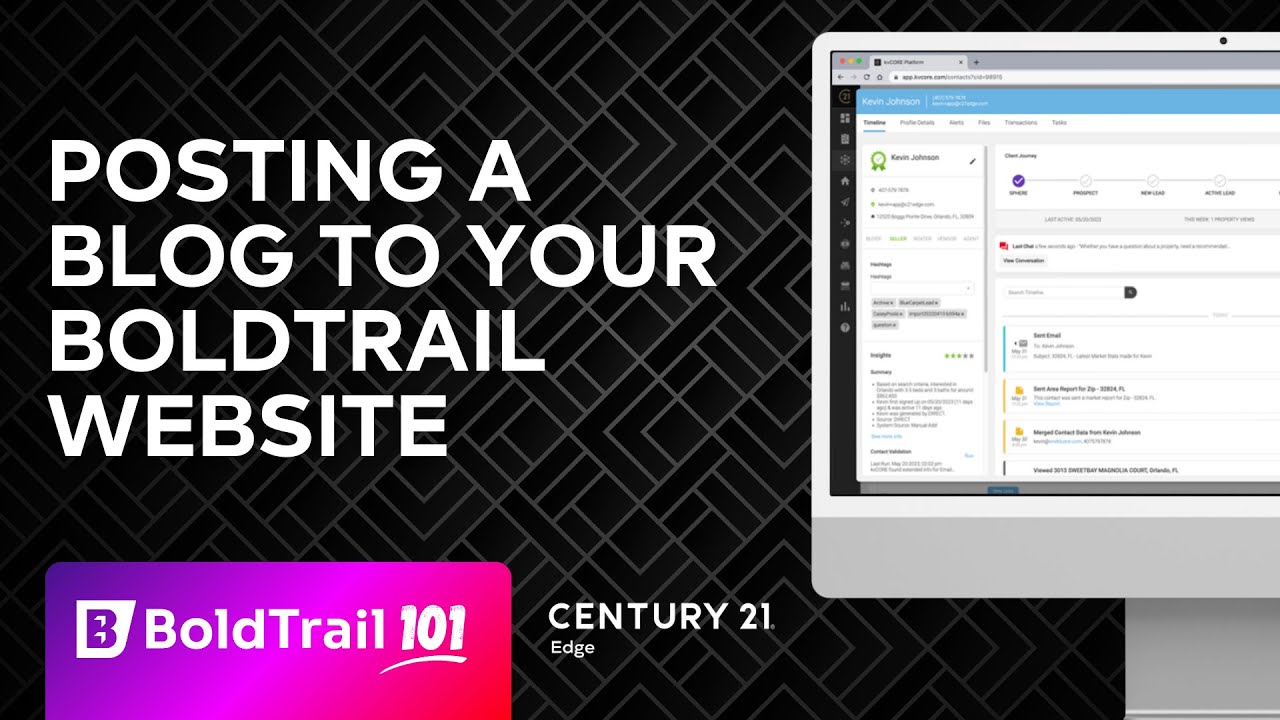 BoldTrail PRO 101: Posting a Blog to Your BoldTrail PRO Website - YouTube