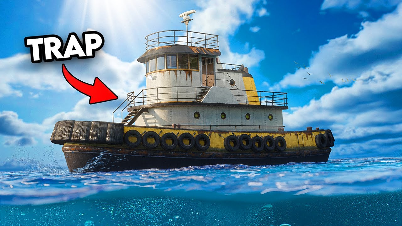 I Made a Tugboat Trap Base in Rust - YouTube