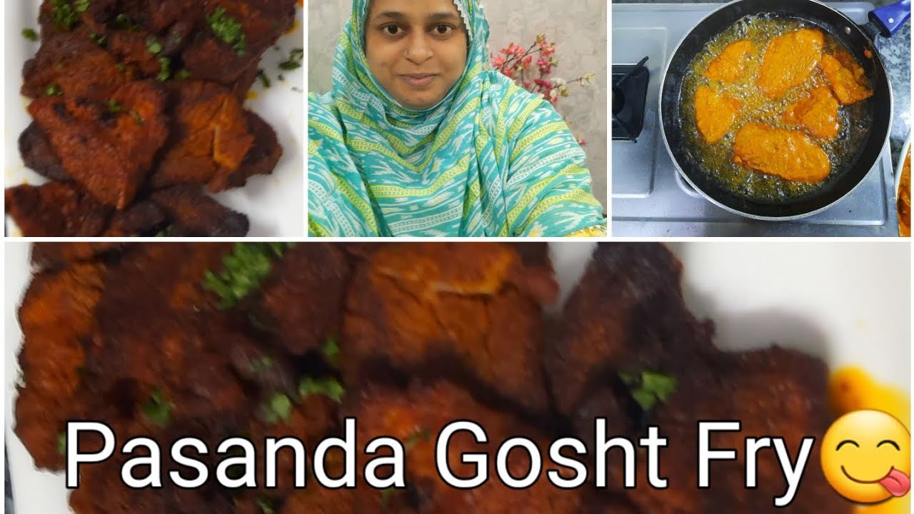 Pasanda Gosht Fry Recipe 😋😋How to make Mutton Pasanda Fry👌👌Easy Recipe ...