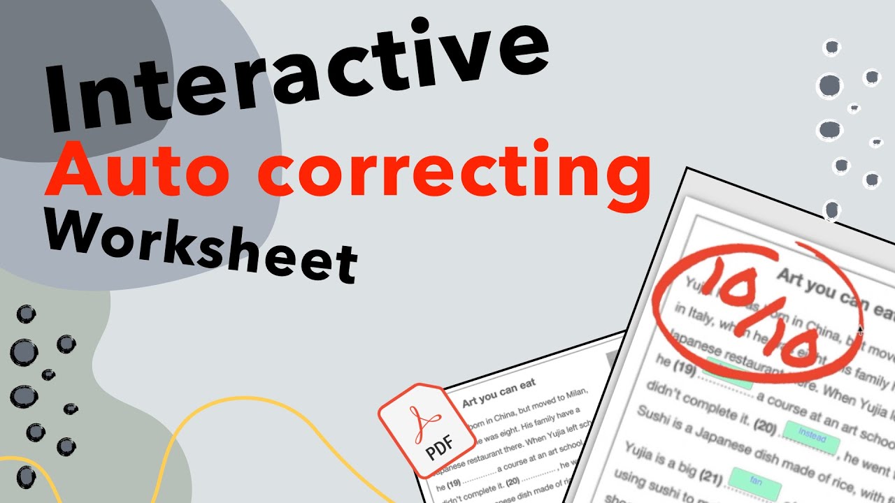 How to turn a PDF into an AUTO CORRECTING interactive worksheet! - YouTube