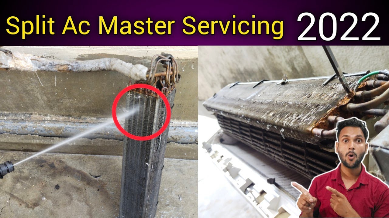 How to service split air conditioner at home | ac service at home - YouTube