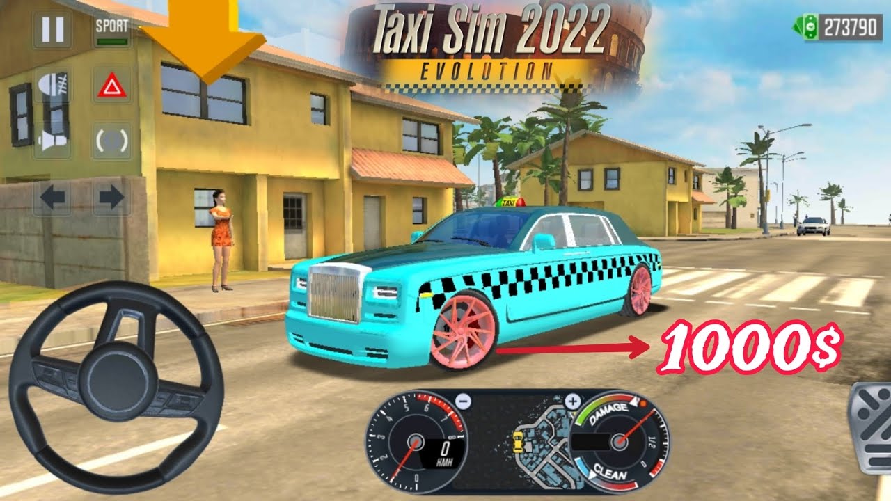 Taxi SIM 2022 Evolution - Android Gameplay Rolls Royce Phantom Driving Miami City Wheel Drive ...