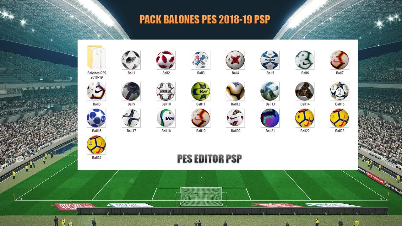 Pack Balones Pes 2018-19 - YouTube