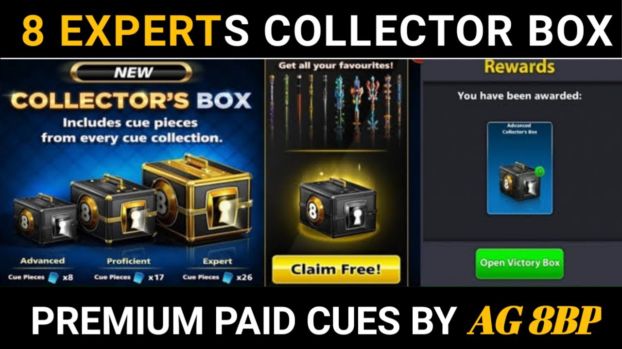 8 Experts Collector Box Buy | Unlock New Cue And Upgrades | 8 ball pool ...
