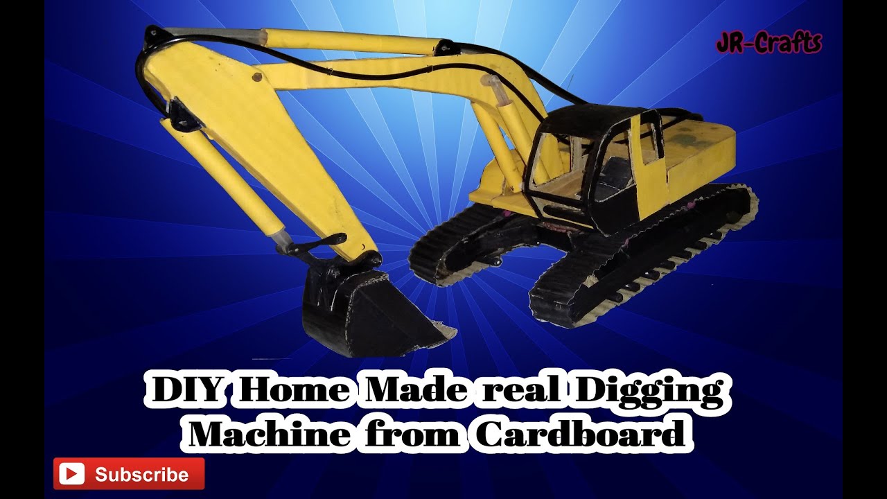 How To make a Real Digging Machine AT home from Card board. - YouTube