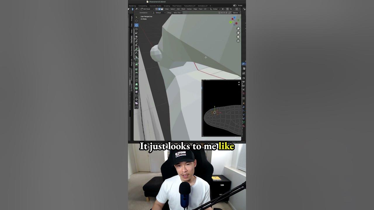 Optimize Topology Around Ears: Tips & Challenges - 3d game character in Blender - 3.5 Raz the ...