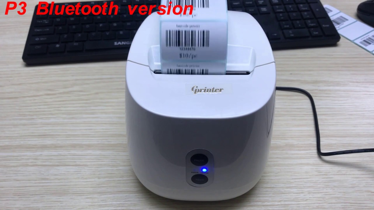 P3 BlueTooth Barcode Label Printer - YouTube