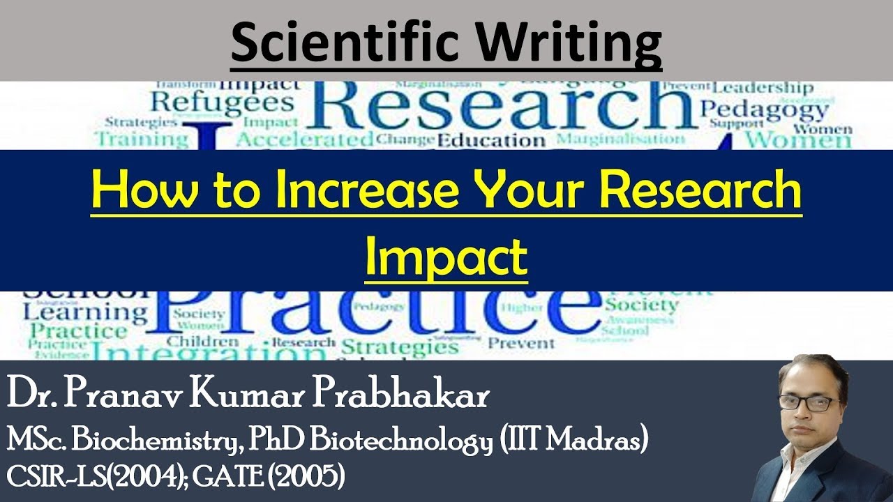 How to increase your research Impact #research #impact #pkprabhakar ...