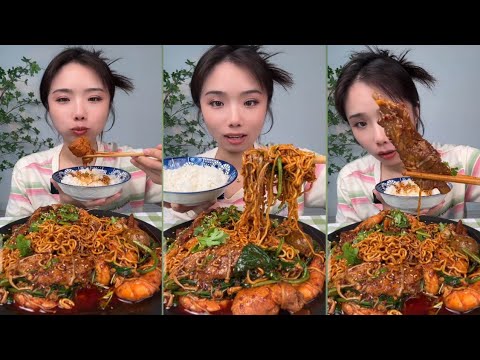 chinese food challenge video | people eating ramen noodles asmr ...