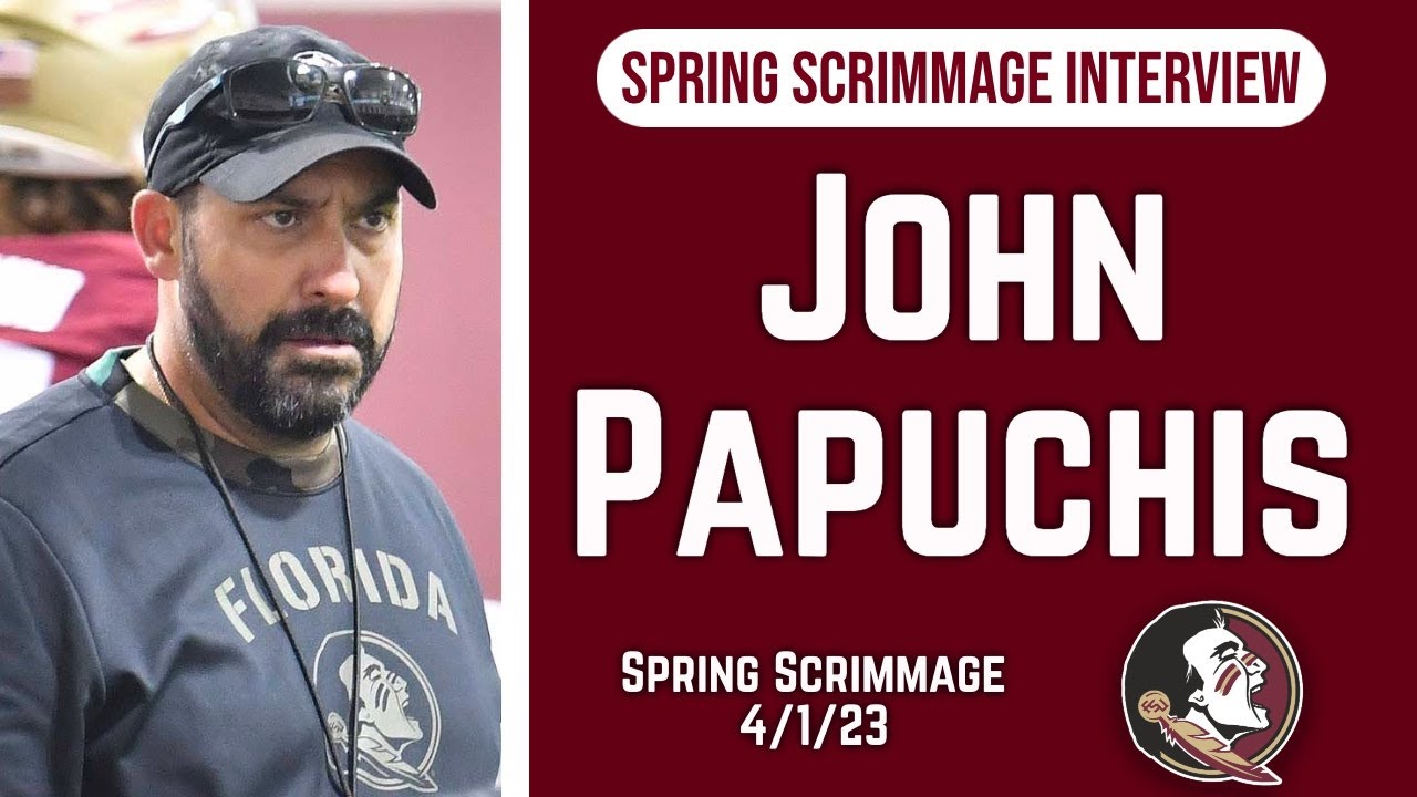 FSU Football | John Papuchis Post Scrimmage Interview | Kick game ...