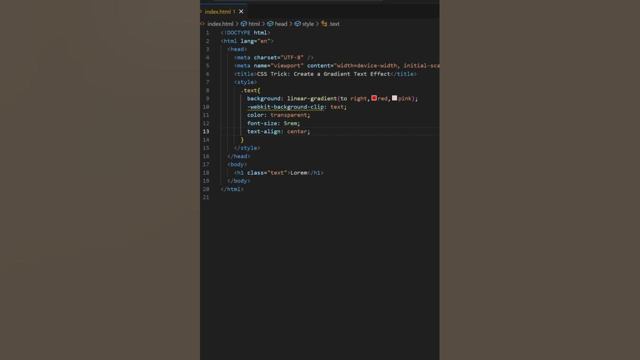 CSS Trick: Create a Gradient Text Effect #reactjs #nextjs #html #css #g2g #tipfortoday - YouTube