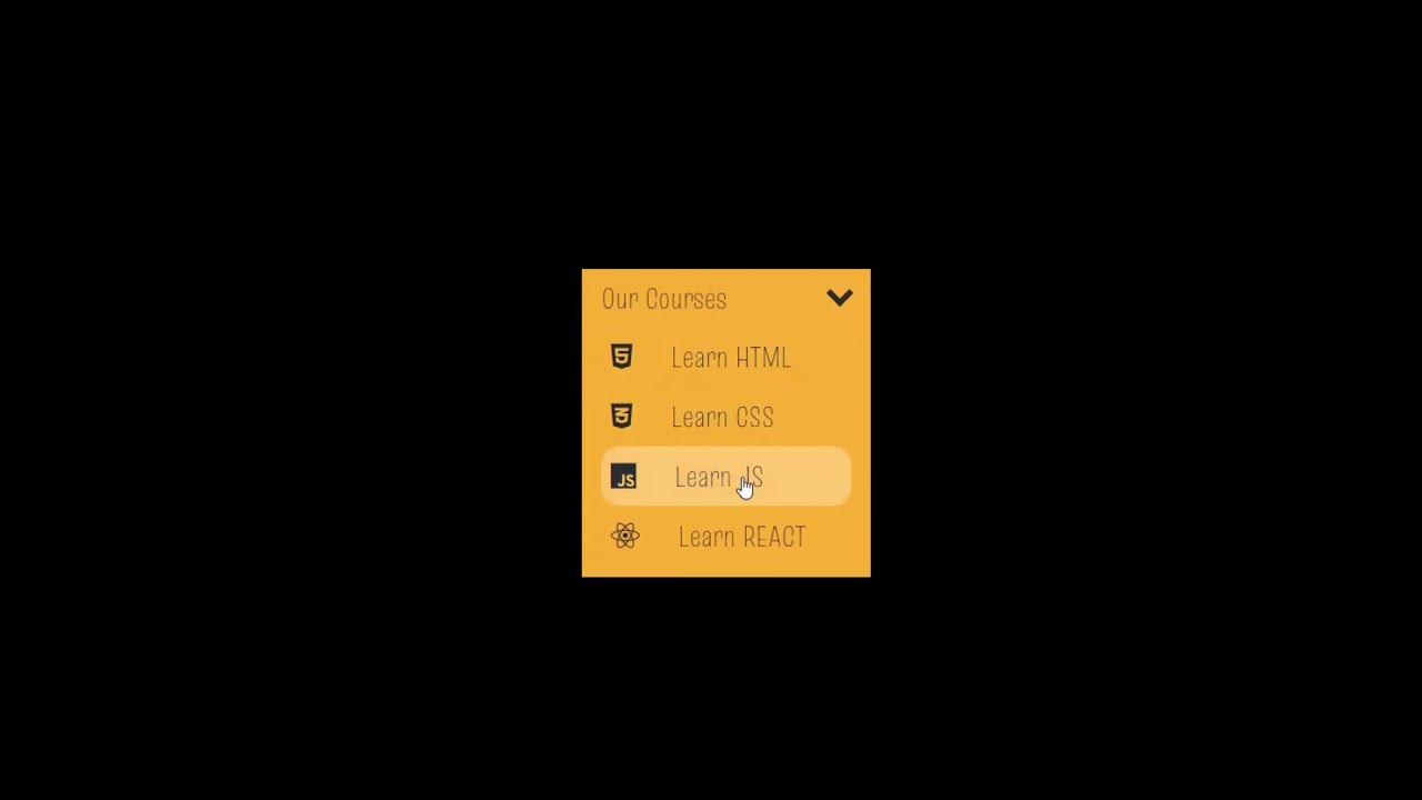 How To Create An Html Dropdown Menu Learn Html And Css Html
