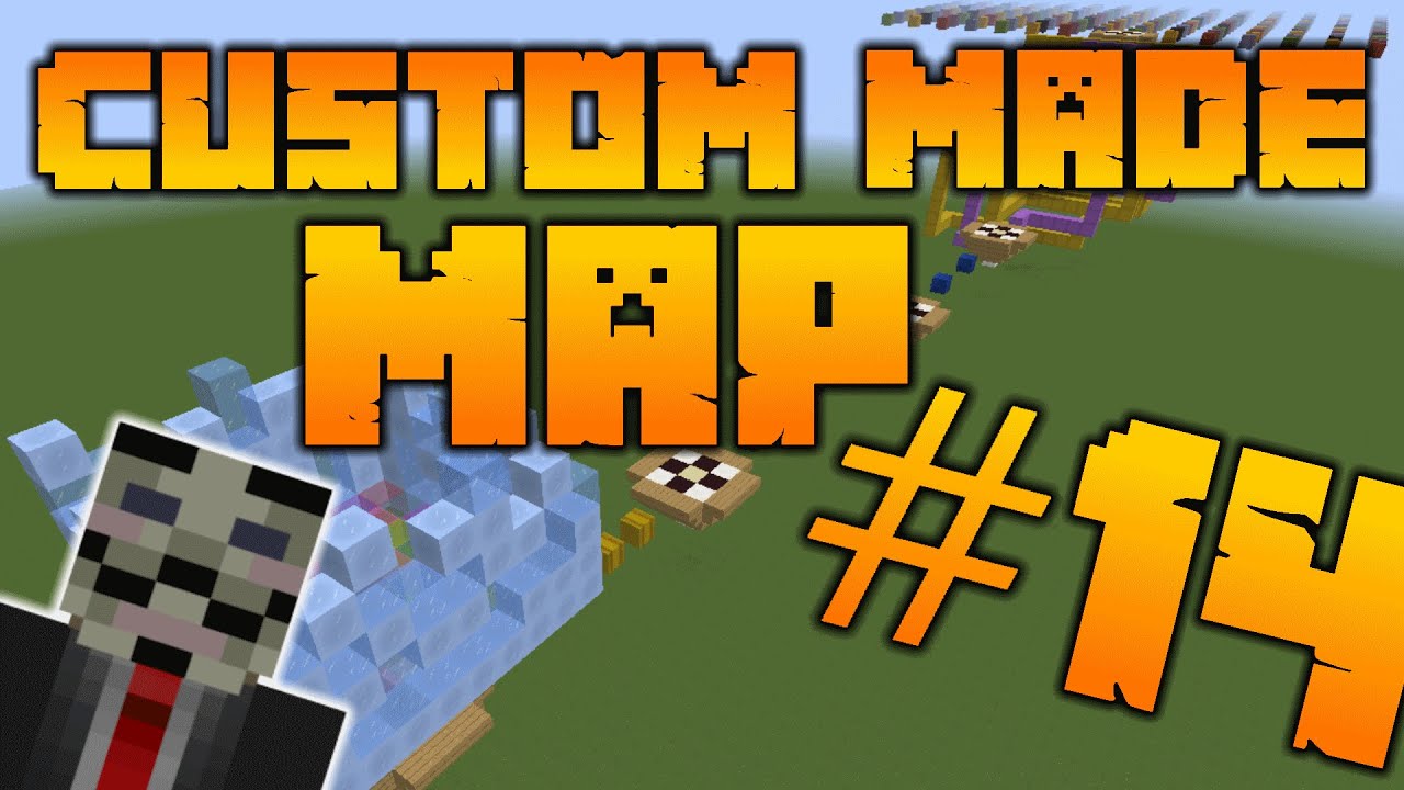 Custom made minecraft map: Obstacle course #14 - YouTube