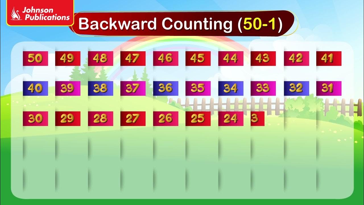 Backward Counting 50 - 1 | UKG Mathematics | Johnson Publications ...