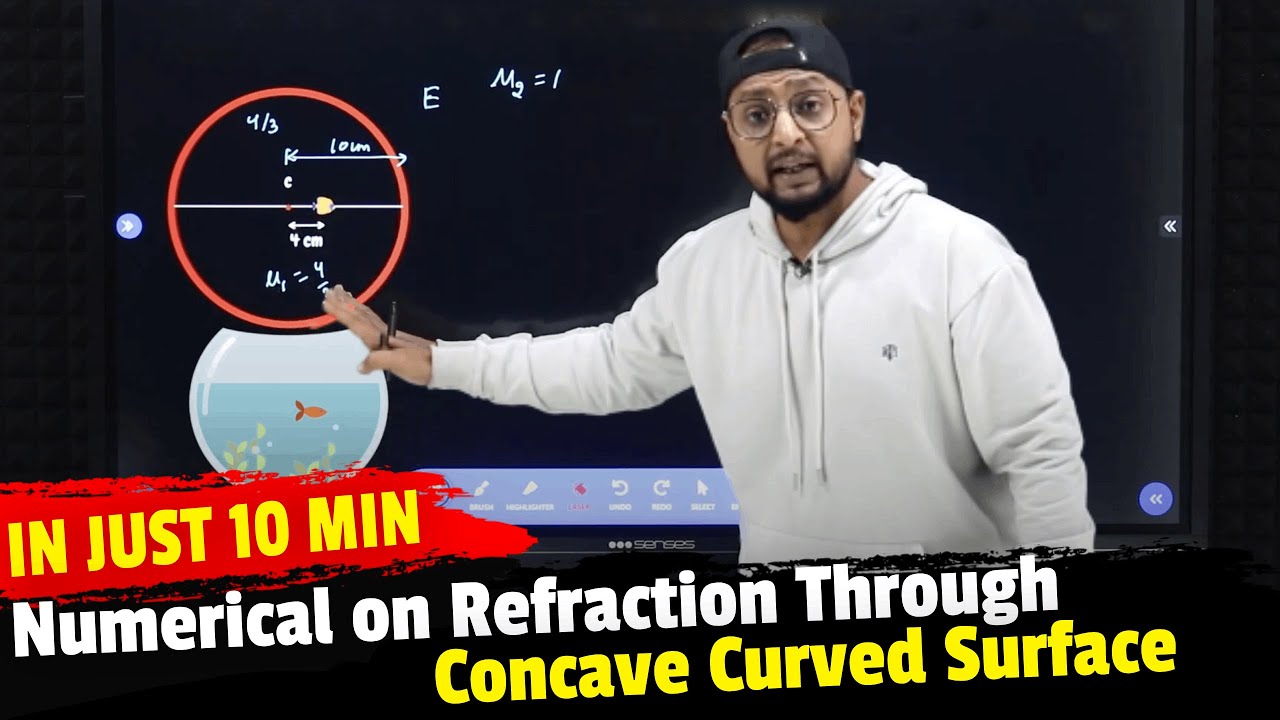 11. Chapter -9 Ray Optics | Numerical On Refraction Through Curved ...