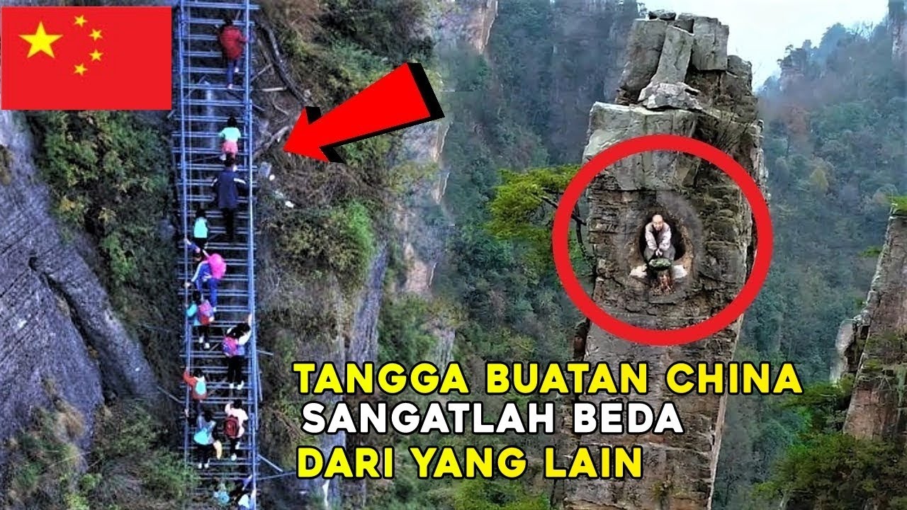 Warga Desa Di CHINA Harus Menempuh Tangga Maut Ini Untuk Sampai Ke ...