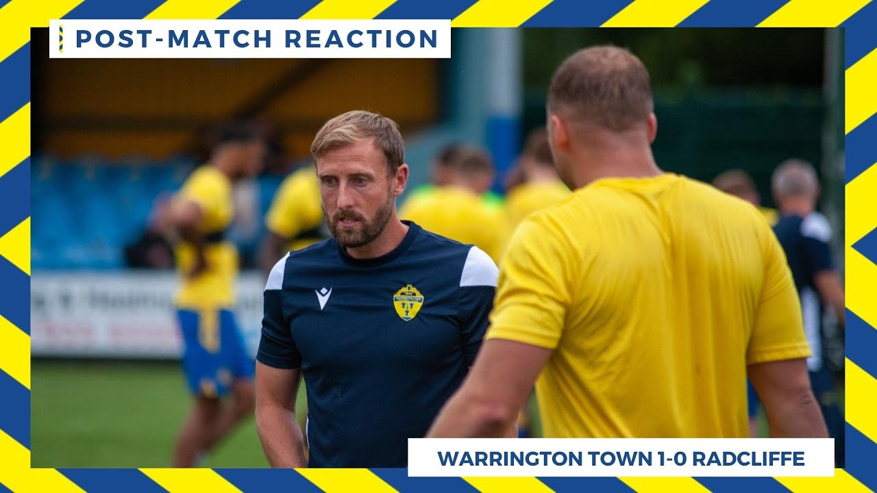 Warrington Town 1-0 Radcliffe: Mark Beesley reaction - YouTube