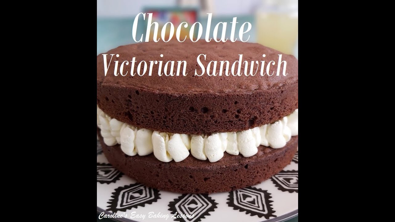 CHOCOLATE VICTORIA SANDWICH SPONGE CAKE - British Bake - Cream Cake For ...