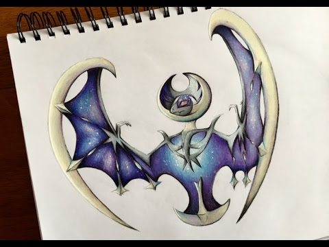 Drawing Pokemon | Lunala from Pokemon Moon! - YouTube