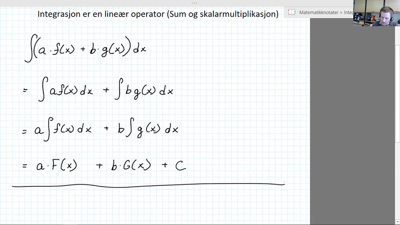 Integrasjon 2 Regneregler for ubestemte integral - YouTube