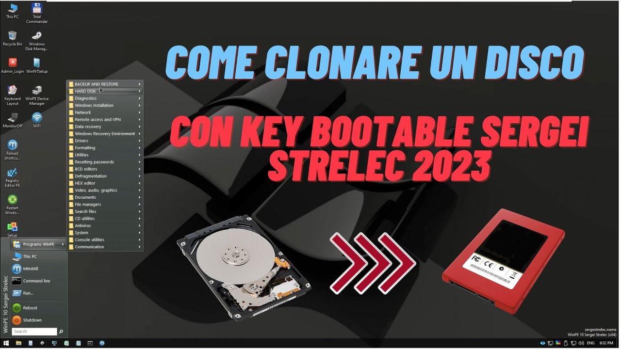 Come clonare un Disco con Key Bootable Sergei Strelec (Tutorial) - YouTube