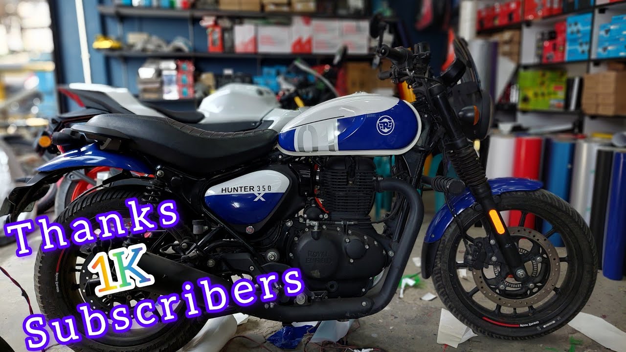 Royal Enfield, Hunter 350 full wrap @btwraps#wrapping #modified # ...