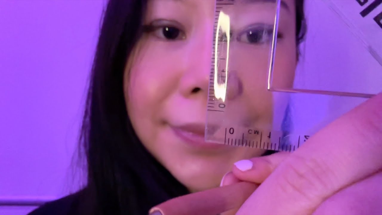 asmr measuring, tracing & drawing on ur face! 💜🫶 (up close personal attention) - YouTube