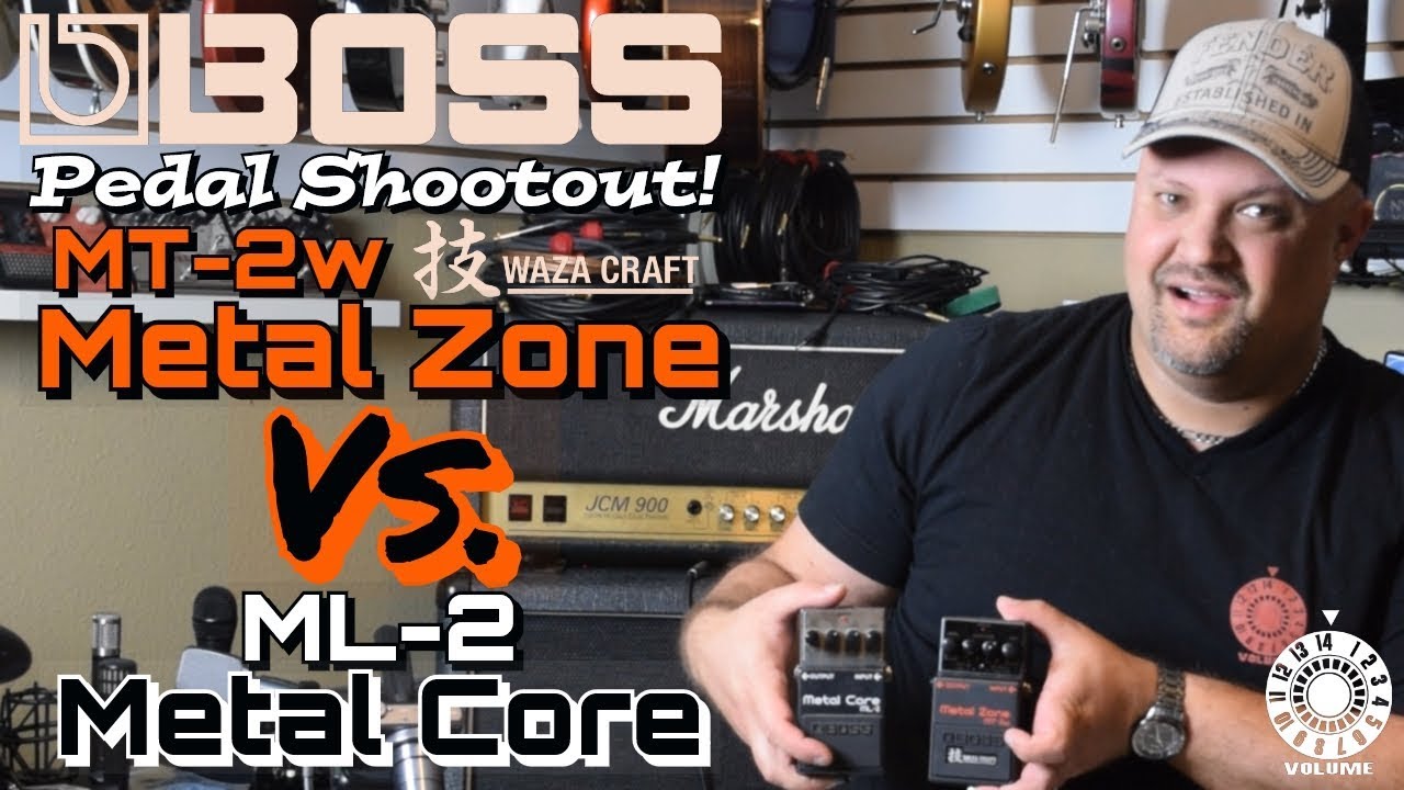 Boss Pedal Shootout! MT-2w Waza Craft Metal Zone Vs. ML-2 Metal Core ...