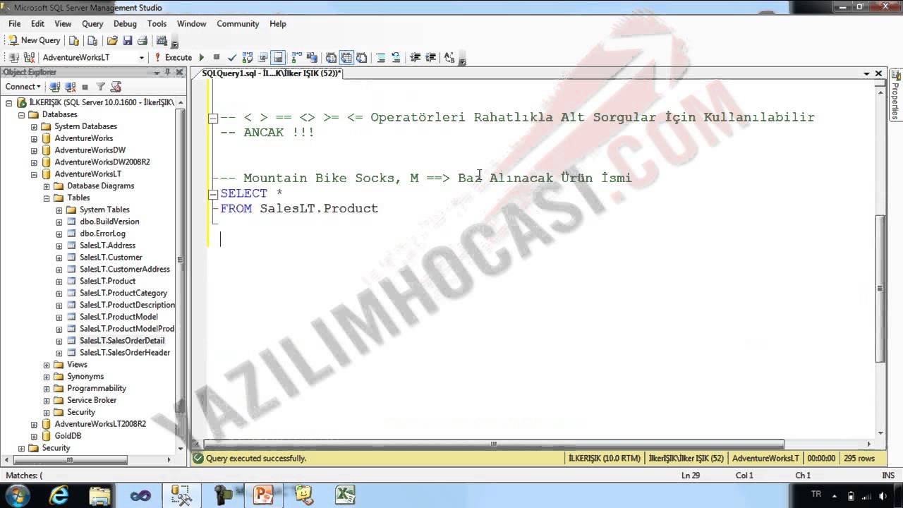 Bölüm 6 Konu 5- Alt Sorgular ve Operatörler - YouTube