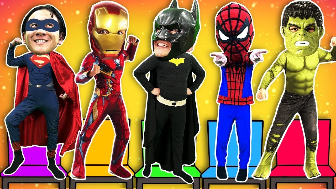 Five Little SuperHeroes | Kids Songs & Dance | SuperHero Song ...