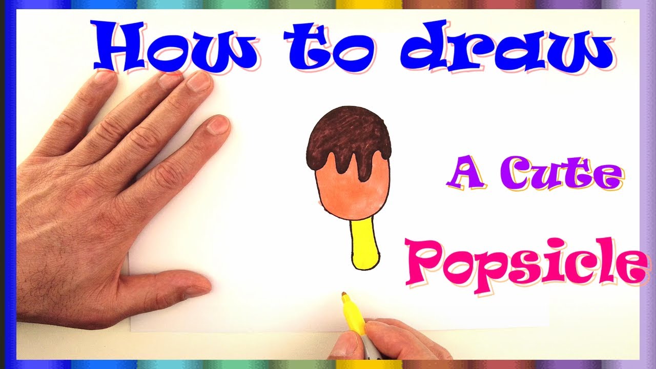 How to draw popsicle cute & easy way for kids - YouTube