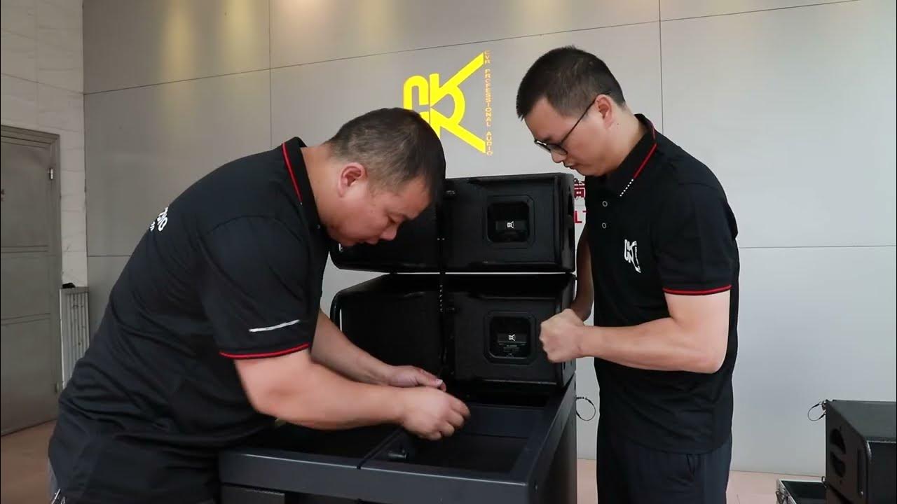 CVR audio power 2x8 line array - YouTube