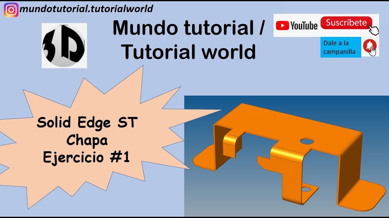 Solid Edge ST. Chapa. Ejercicio #1 - YouTube