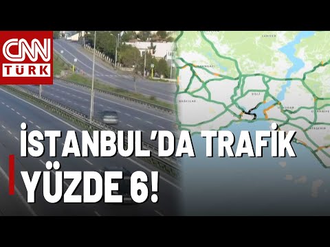 İstanbul'da İlginç Manzara! İstanbul'da Trafik Yoğunluğu Yüzde 6!
