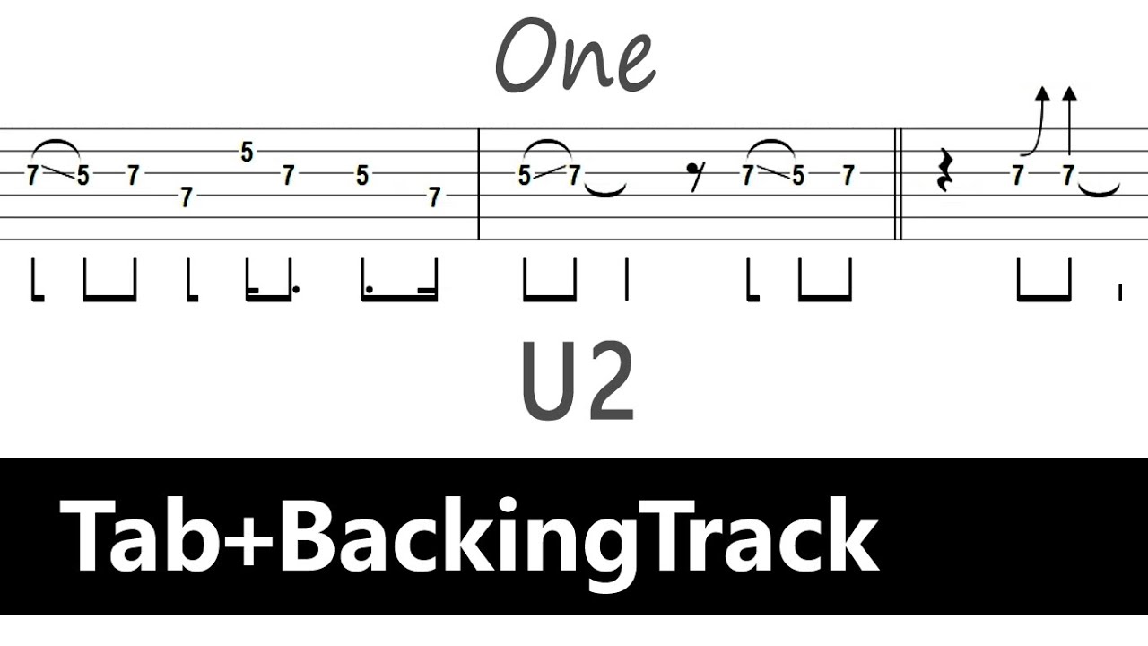 U2 - One / Guitar Tab+BackingTrack - YouTube