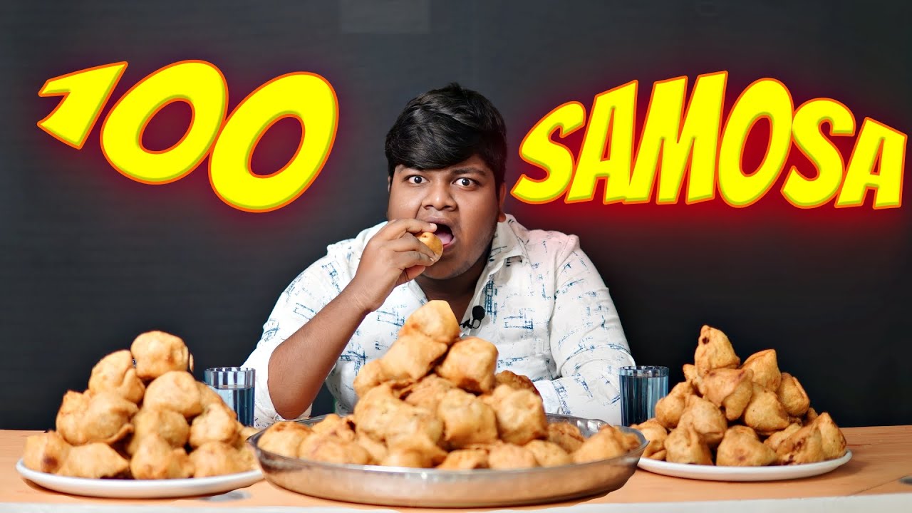 Eating 100 Samosa Challenge | MOKO #food - YouTube