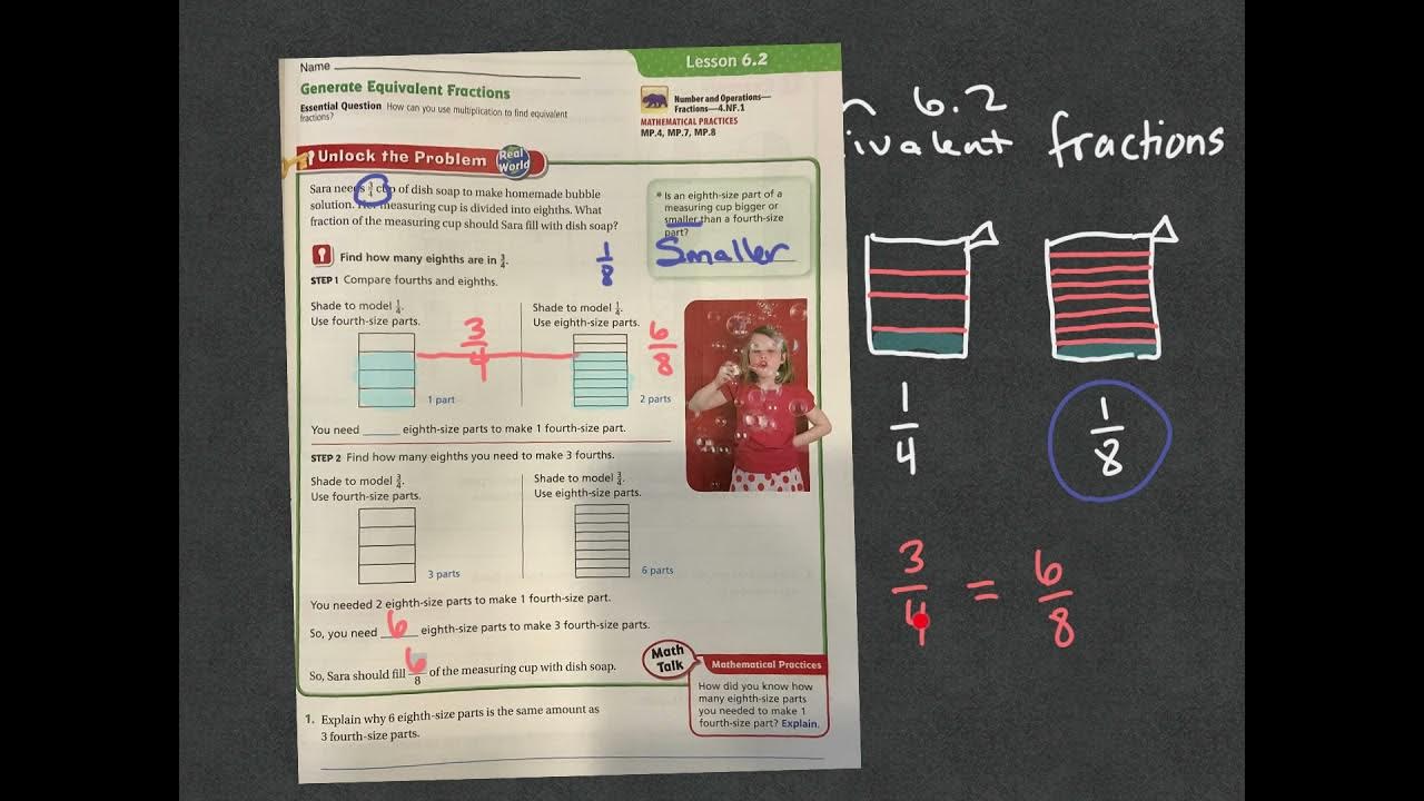 4th grade GoMath lesson 6.2 generate equivalent fractions - YouTube